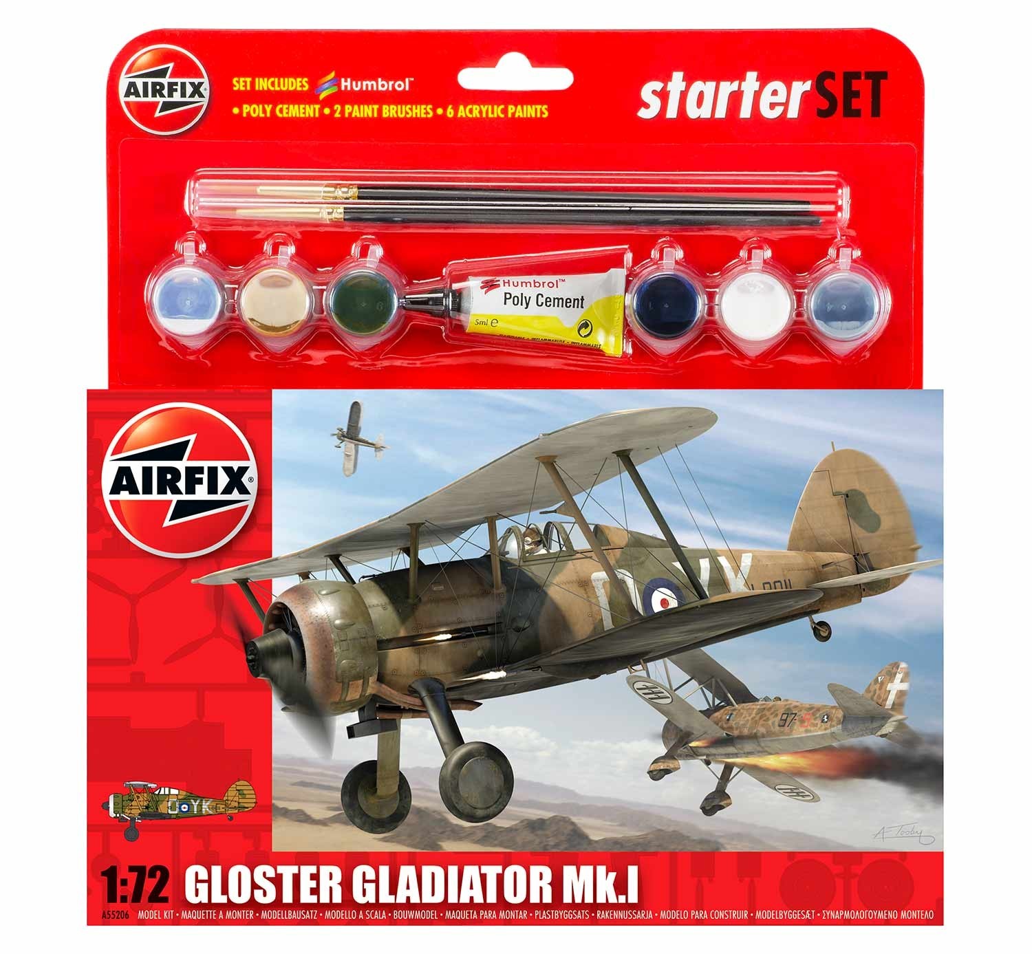 Airfix Gloster Gladiator Mk.I Starter Set 1:72